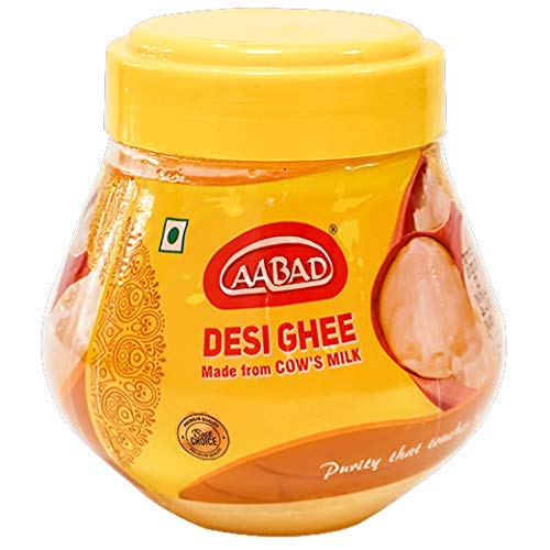 Aabad Desi Ghee, Cow Ghee 500ml – Bilona Method, Curd Churned, Pure ...