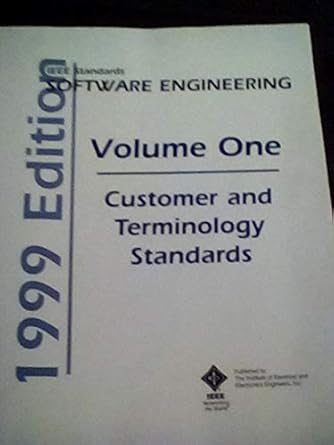 Customer and Terminology Standards (IEEE Software Engineering Standards ...