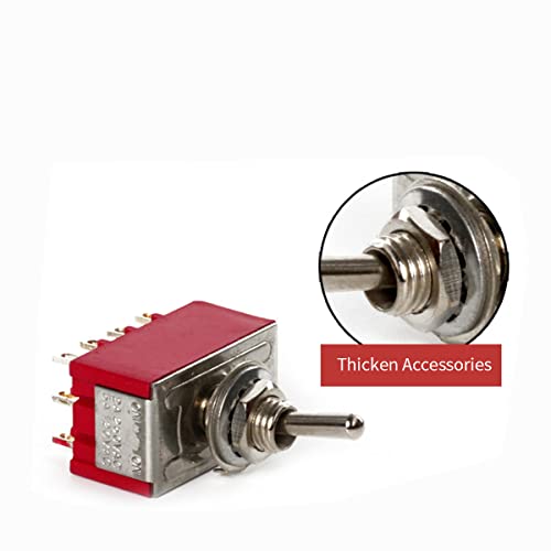 Micro Mini Toggle Switch, MTS-303 Self-locking 9 Pins 3 Positions 6A ...