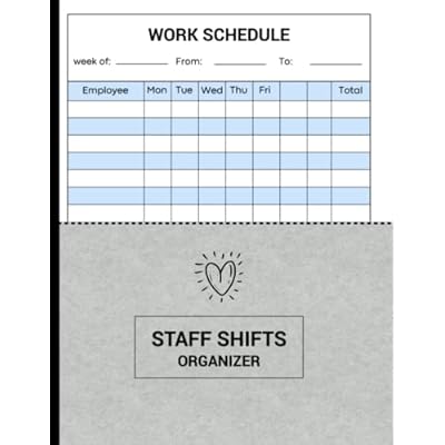 Buy Staff Shifts Organizer: Employee Attendance Payroll Record Book ...