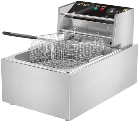 Amazon.com: 5.3QT Electric Deep Fryer with 3 Baskets, SIMOE 5L ...