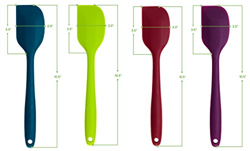 Snapklik.com : Set Of 5 Multi Color Silicone Spatula, Food Grade Rubber ...