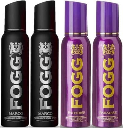 Buy FOGG 2 Marco Deo 120ml & 2 Paradise Deo 120ml (set of 4) Body Spray ...