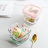 Amazon.com: yaocoral 2 Pack 4 OZ Small Square Glass Containers with ...