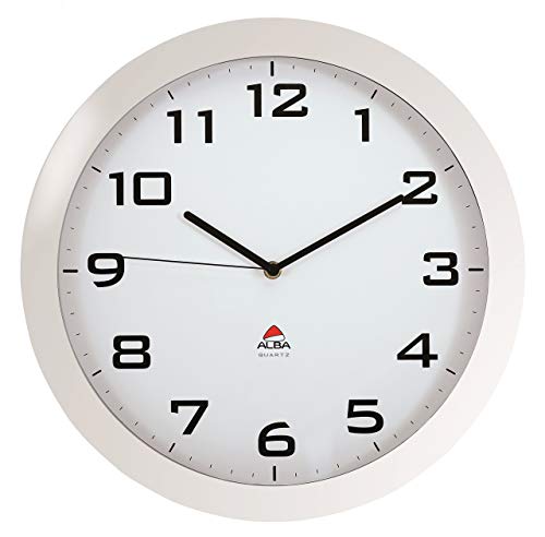 Alba Wall Clock, White, 38cm – BigaMart