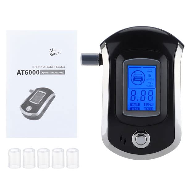 LCD Screen Professional Alcohol Breath Tester Analyzer Detector ...