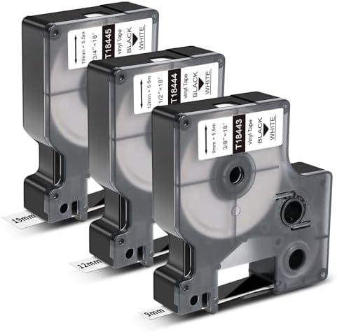 Amazon.com: Topcolor 3-Pack Compatible for Rhino Label Tape 18443 18444 ...