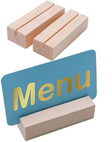 WallArteMall Pack of 5 Wood Base Card Holder Postcard Photo Picture ...