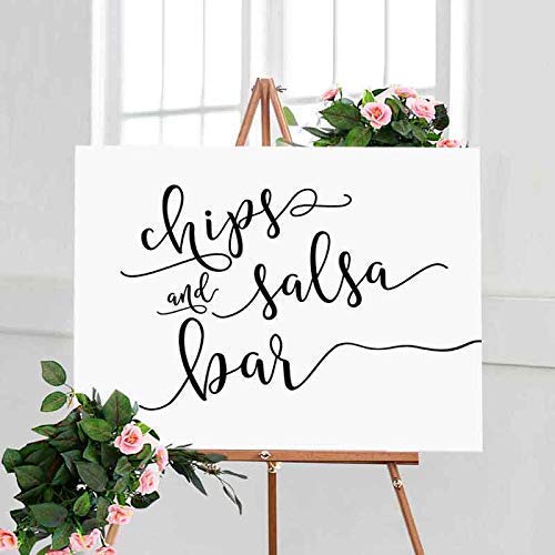 ZLKAPT Chips and Salsa Bar Sign Mexican Baby Shower Wedding Decorations ...