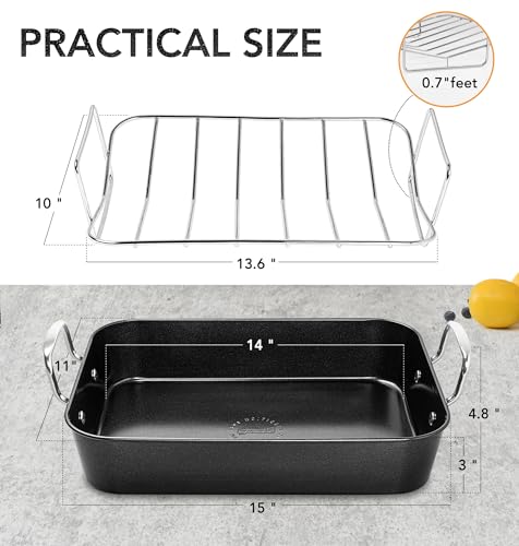 MICHELANGELO Roasting Pan with Rack
