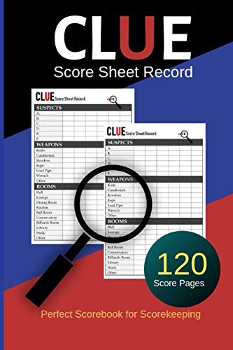 Clue Score Sheet Record: Clue Classic Score Sheet Book, Clue Score ...