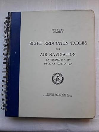 Sight Reduction Tables for Air Navigation - vol III: No author ...
