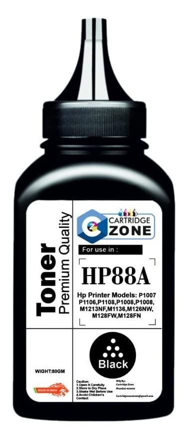 CARTRIDGE ZONE 88A Toner Powder Refill for HP88A, CC388A Cartridge ...