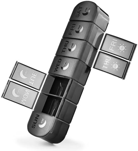 Amazon.com: FHORAIN XL AM PM Pill Organizer 2 Times a Day, Fade ...