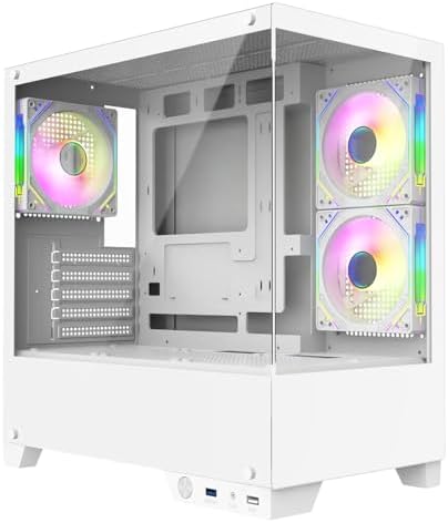 CiT Pro Jupiter Micro-ATX PC Gaming Case M/ATX with 8" LCD Screen ...