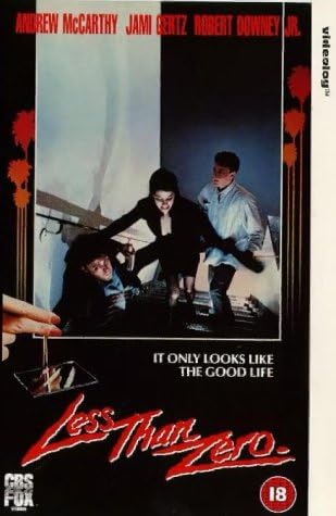 Less Than Zero [VHS] : Andrew McCarthy, Jami Gertz, Robert Downey Jr ...