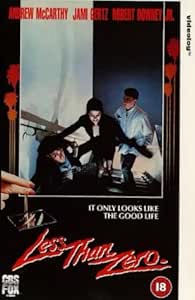 Less Than Zero [VHS] : Andrew McCarthy, Jami Gertz, Robert Downey Jr ...