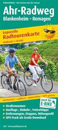 Buy Ahr cycle path, cycle tour map 1:50,000 Book Online at Low Prices ...