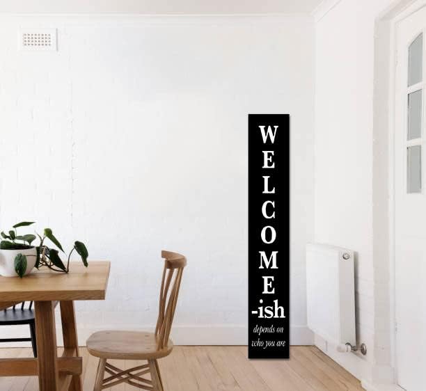 KPSheng Letrero de bienvenida para puerta delantera, letrero vertical ...