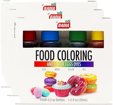 Amazon.com : Badia Food Coloring and Easter Egg Dyes, 1.2 oz - Palatize ...