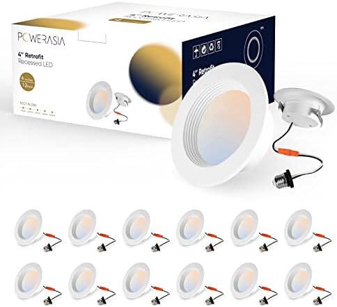 Amazon.com: 12 Pack 4 Inch LED Can Lights Retrofit Recessed Lighting ...