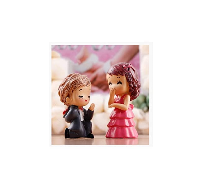 Cake Topper Cute Kissing Couple Miniature Doll Cake Decoration Tool ...