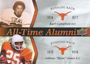 Amazon.com: Earl Campbell & Johnny Ham Jones football card (Texas ...