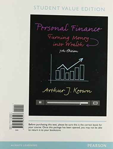 Personal Finance: Turning Money into Wealth, Student Value Edition ...