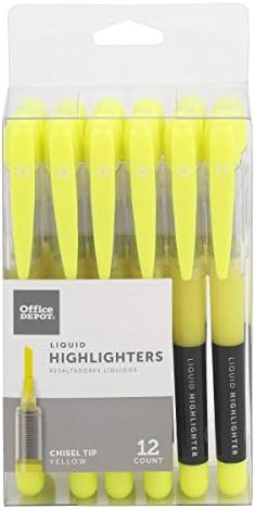 Amazon.com : Office Depot Brand(R) Liquid Ink Highlighters with Chisel ...