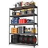 Amazon.com: WORKPRO 5-Tier Steel Shelving Unit-Black, 35-3/10”W x 17-1/ ...