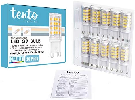 Daylight G9 LED Light Bulbs 5000k 40w Equivalent 4w LED G9 Lightbulbs ...