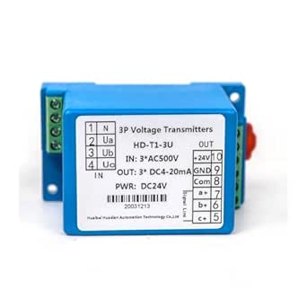 Amazon.com: Ac Voltage Transducer Voltage Sensor Transmitter Transformer Input 0-400V Ac Output ...