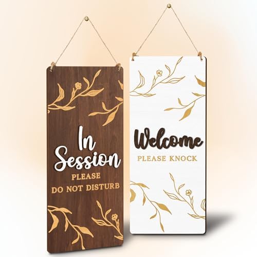 Amazon.com: Putuo Decor Welcome Please Knock Sign, Session in Progress ...