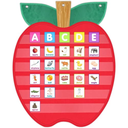 Large Pocket Chart for Classroom, 27 ½＂x 33 ⅞" Apple - Want It All