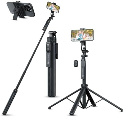 Amazon Basics Selfie Stick | 180 cm Extendable with Handheld Stabilizer ...