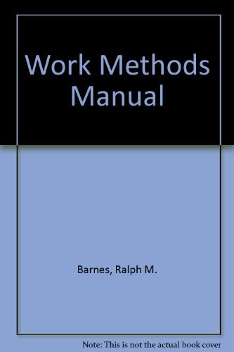 Work Methods Manual: Barnes, Ralph M.: Amazon.com: Books