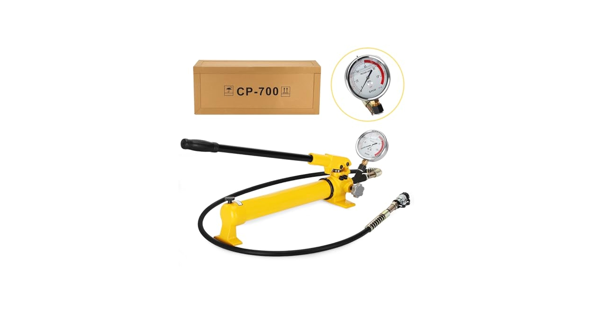 Hydraulic Hose Cutter CP-700 Portable Hydraulic Pump 10000Psi 900cc Manual Hand Hydraulic Hand Pump