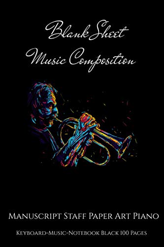 Blank Sheet Music Composition : Manuscript Staff Paper Art Piano ...