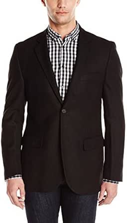 Nautica Men's Two Button Solid Knit Blazer, Black, 46 Long at Amazon Men’s Clothing store
