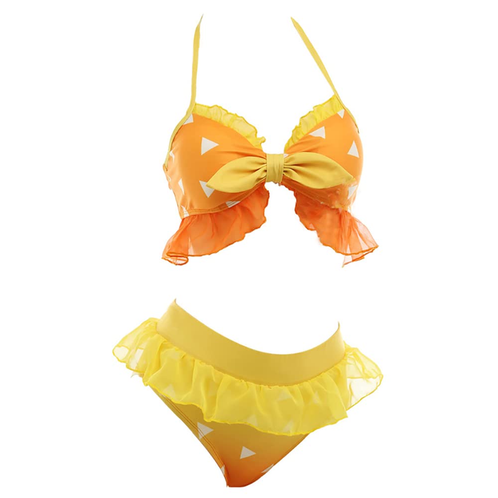 Buy Kamado Nezuko Tanjirou Swimsuit Cosplay Women's Anime Element Demon ...