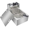 Amazon.com: 2500W 6L 6.3QT Electric Deep Fryer Commercial Tabletop ...
