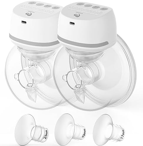 Bellababy Hands-Free Breast Pumps Wearable, Electric Double Breast Pumps Portable Wireless Low ...