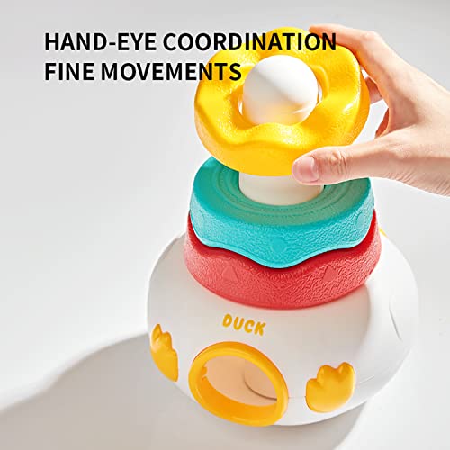 Baby Roly-Poly Ring Stacking toy with Matching Eggs and duck Shape for ...