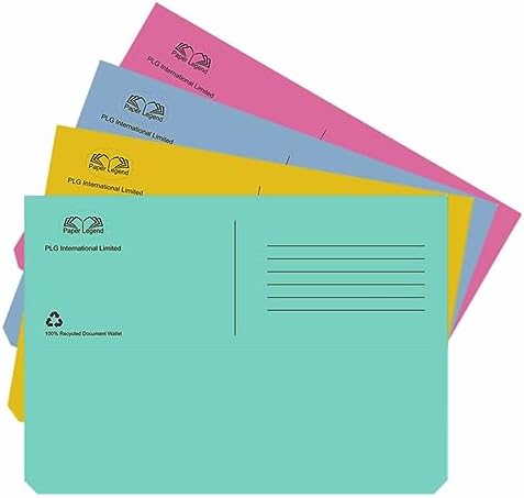 10 PCS x A4 Foolscap Document Wallet 250 GSM Half Flap 100% Recycled ...