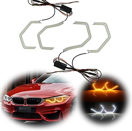 Amazon.com: GTINTHEBOX Switchback Amber/White Headlight LED Daytime ...