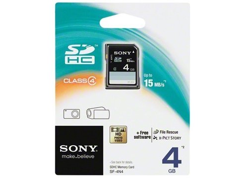 Sony 4GB SDHC Card - Class 4 - 15MBps - Buy Sony 4GB SDHC Card - Class ...