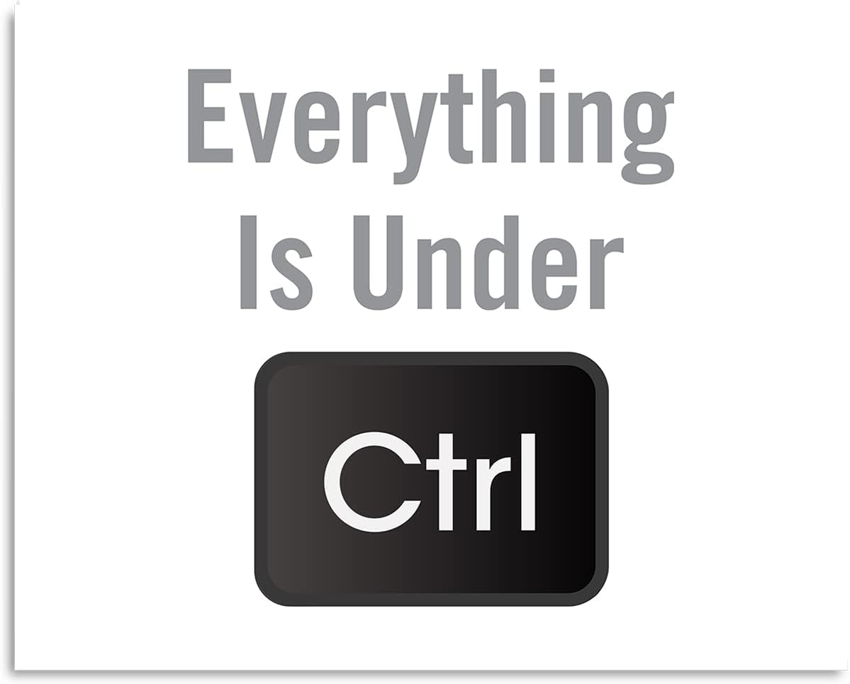 Amazon.com: Everything Is Under CTRL- Computer Technology Wall Art - Coding Wall Art - Geek Wall ...
