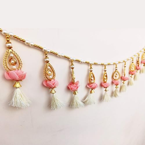 CREYENTES Pink Artificial Flower Toran, Rose Toran for Door, Wall ...