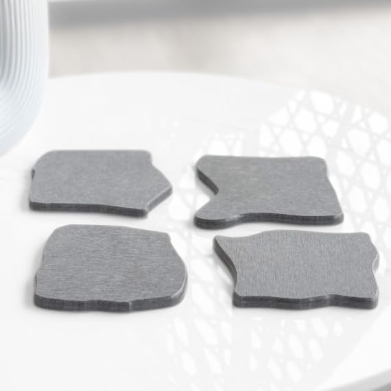 Amazon.com: Earthy Home Stone Coaster Set - 4 Stone Coasters with Fast ...