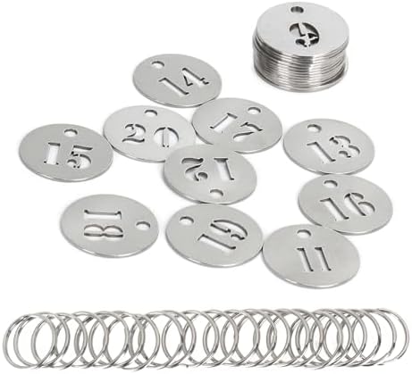 Amazon.com : NumRealm Number Key Tags with Rings, 1" 304 Stainless ...